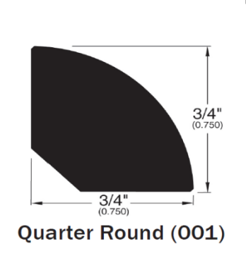 Somerset 2 1/4" Color Strip Collection Quarter Round
